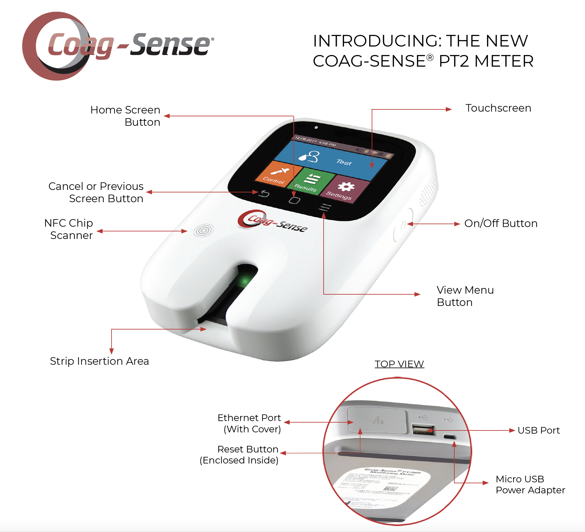 Coag Sense PT2 Professional PT INR Meter